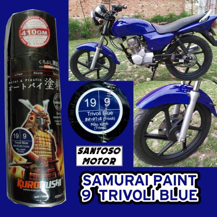 Samurai Paint 9 Tivoli Blue Biru Dongker Cat Semprot Aeorosol Motor ...