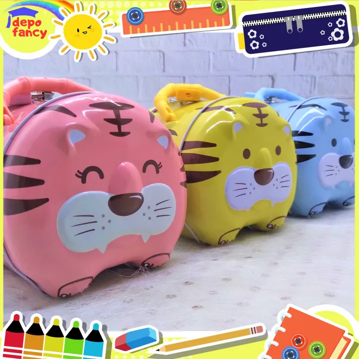 Celengan + Gembok Tiger S251 Bahan Kaleng Tebal Tidak Mudah Penyok ...