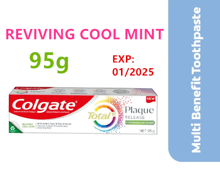 Colgate Total Plaque Release Reviving Cool Mint Toothpaste 95g [EXP: 01 ...