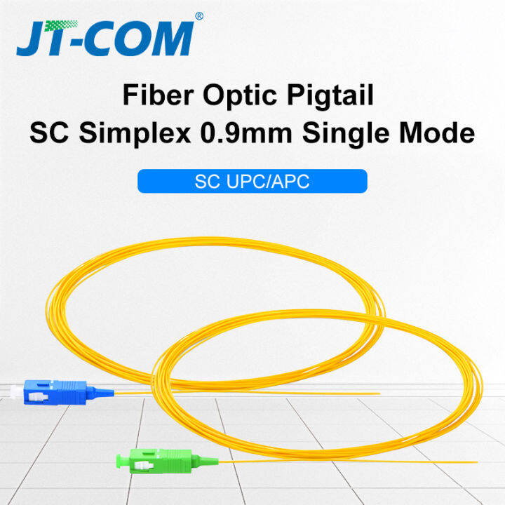 00PCS SC APC Fiber Optic Pigtail Simplex 0.9mm 9125 Single Mode 1 core ...