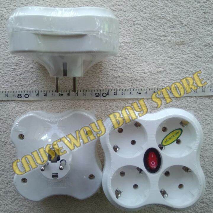 STOP KONTAK 4L KOTAK +SWITCH +STEKER(4IN 1) MATSUI | Lazada Indonesia