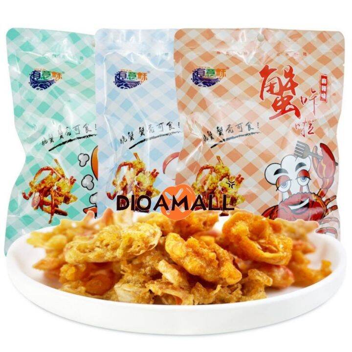 (DIOA MALL) Crispy Crab Multi-flavor 3 Bags Snacks Fried Crispy Seafood ...