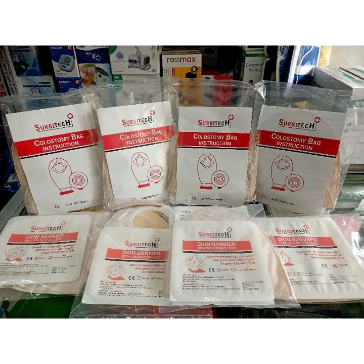 COLOSTOMY BAG SKIN BARRIER (Set) - Sizes 45mm 57mm 60mm 70mm (Surgitech ...