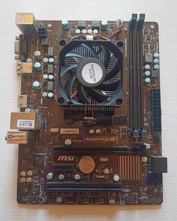 เมนบอร์ดพร้อม CPU A8-7670K+พัดลม+ A68HM-E33 V2 ; Socket. FM2+ ; Chipset ...