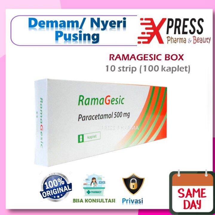 ⚡XPRESS⚡ Ramagesic BOX DOS DUS Obat Panas Demam Nyeri Paracetamol ...