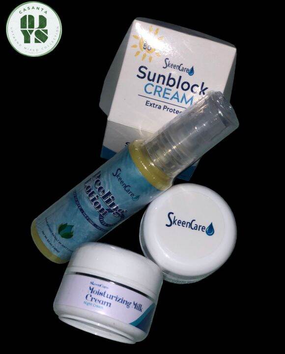3in1 Skeen Care Peeling Lotion 50ml + Sunblock Cream SPF50 with Extra ...