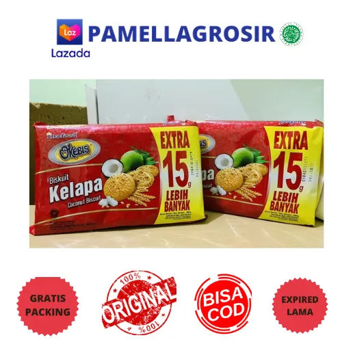 Inafood OKEBIS Biskuit Kelapa 300gr+15gr | Lazada Indonesia