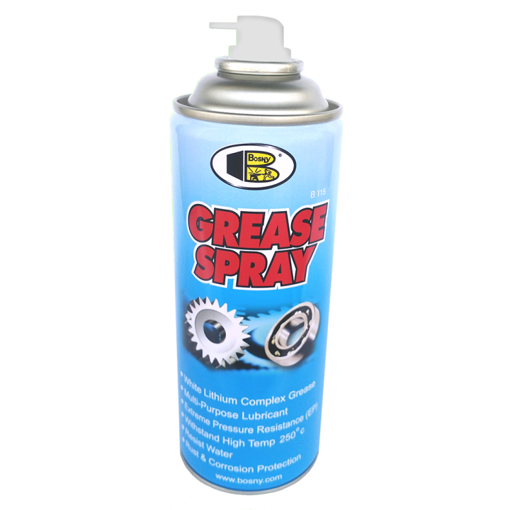 สเปรย์ จารบีขาว BOSNY 400CC B115 B-115 บอสนี่ ขนาด 400 CC bosny grease ...