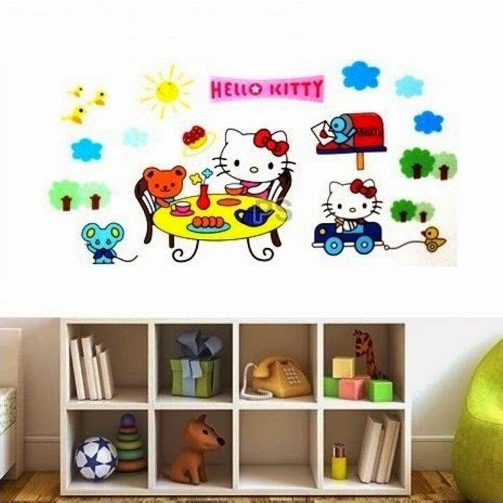 WallSticker Dinding Uk 60 x 90 cm DF 5109/Sticker Motif Hello Kitty ...