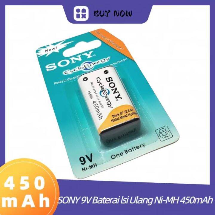Baterai Isi Ulang Sony Cycle Energy 9V 450mAh | Lazada Indonesia