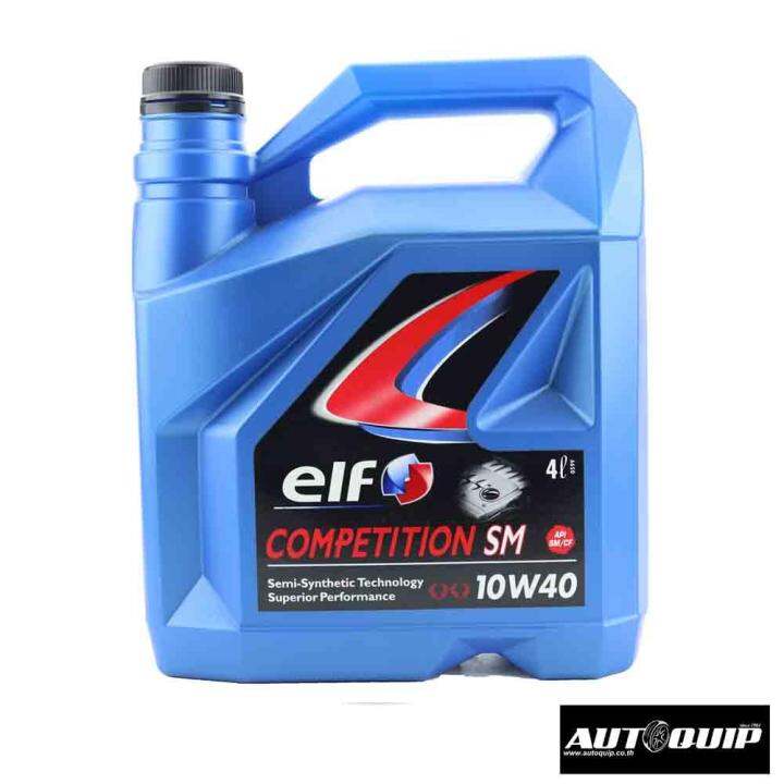 ELF COMPETITION SM 10W40 4 L. สำหรับรถยนต์เบนซิน (สินค้าเกรด B) ฉลากไม่สมบูรณ์ | Lazada.co.th