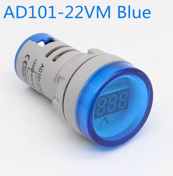 22MM digital AC Voltmeter 20-500V red green yellow blue voltage meter ...