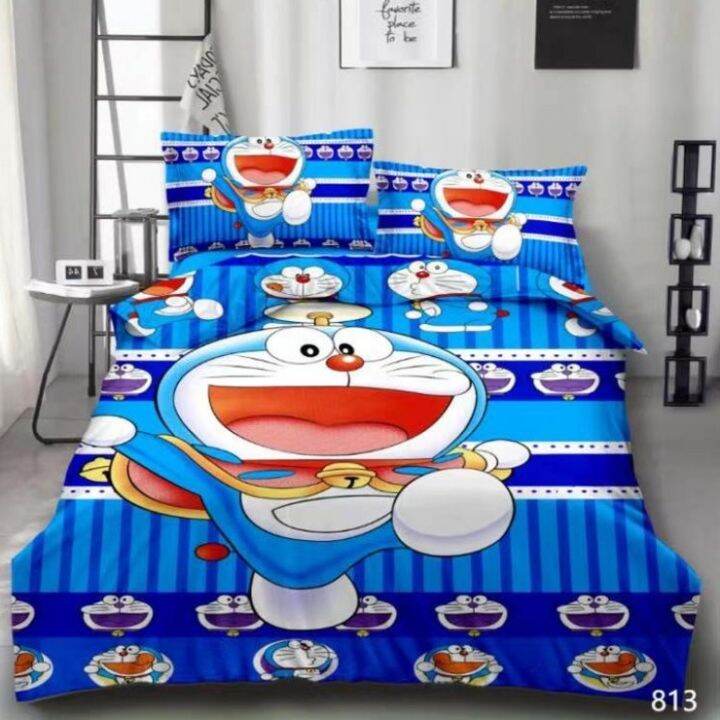 Cadar Katil Kartun Budak Single 2 in 1 Queen 4 in 1 Kids Cartoon Bedsheet Set Doraemon Frozen ...