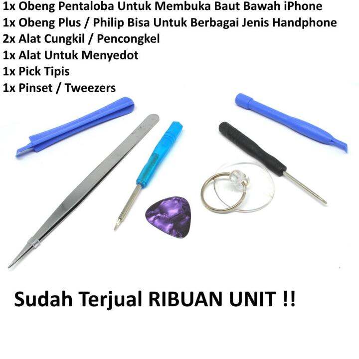 Obeng Set Repair Opening Tools Kit Set for iPhone 4/5/6/6 Plus Tool Set ...