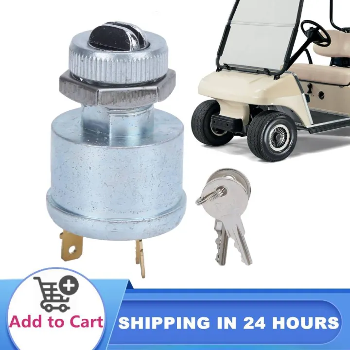 Ignition Switch 3 Way 4 Terminal with 2 Keys 33639G01 Replacement for ...