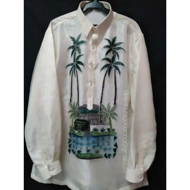 Barong Tagalog Hand Painted with innerOrganza | Lazada PH