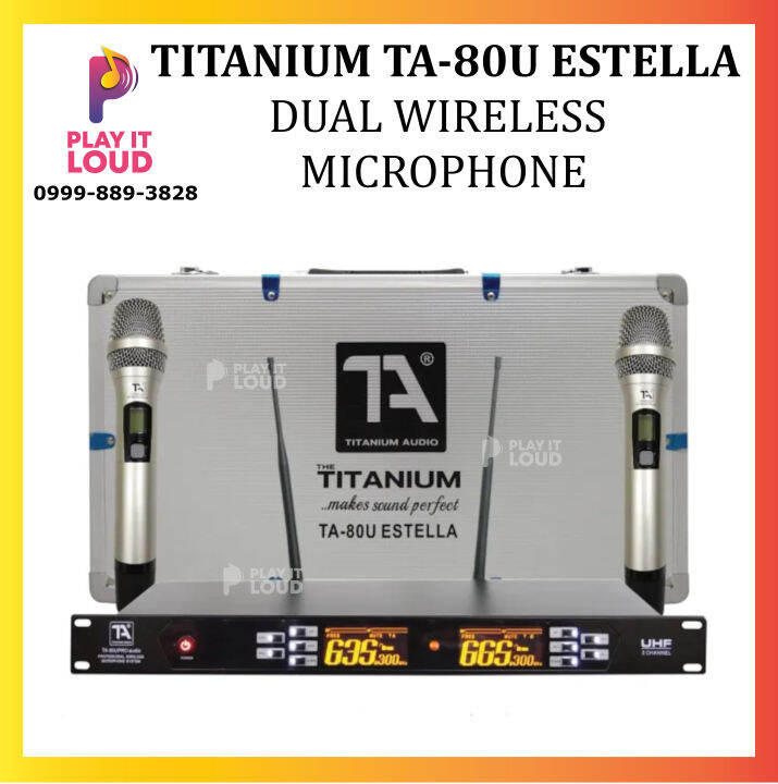 TITANIUM TA-80U ESTELLA DUAL UHF PROFESSIONAL WIRELESS MICROPHONE ...