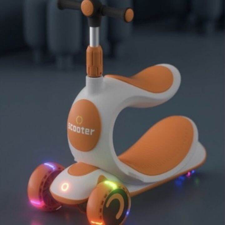 Convertible Scooter bike for Kids 3in1 1-6 years old with LED Ride-on ...