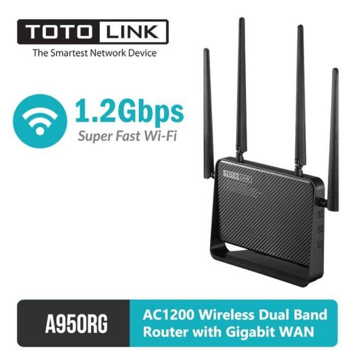 TOTOLINK A950RG with Gigabit WAN AC1200 Wireless Dual Band Router ...