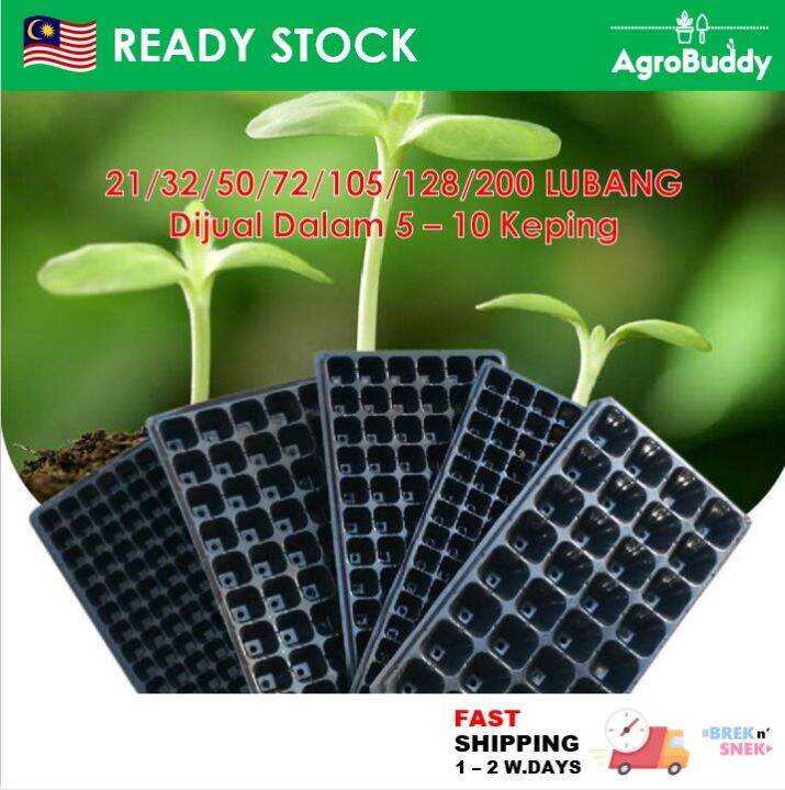 AgroBuddy 21/32/50/72/105/128/200 Holes Plastic Seedling Tray / Bekas ...