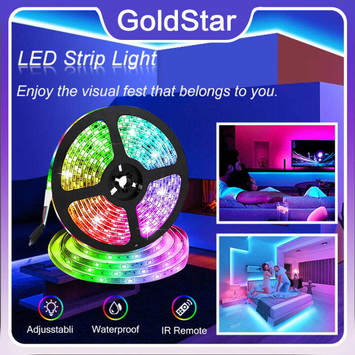 Gold Star LED Strip Light for room RGB Christmas Decor Strip Lighting ...