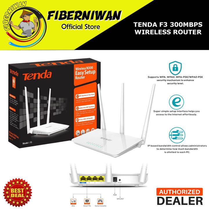 English Version Tenda F3 300Mbps High Power Wireless Wifi Router WISP ...