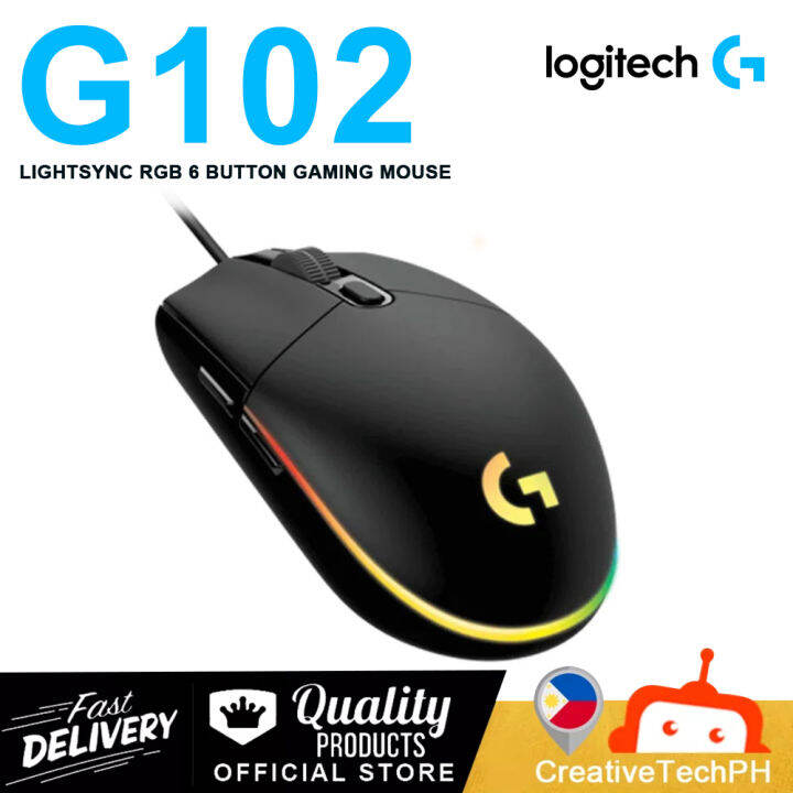 Logitech G102 Light Sync Gaming Mouse with Customizable RGB Lighting, 6 ...