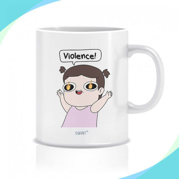 SSKAIT Violence Funny mood mug | Lazada PH