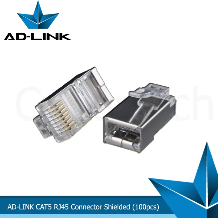 AD-LINK CAT5 RJ45 Connector Shielded (100pcs) | Lazada PH
