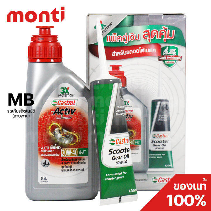 น้ำมันเครื่องคาสตรอลแอ็คทีฟออโตเมติก Castrol Activ Automatic (0.8 ลิตร ...