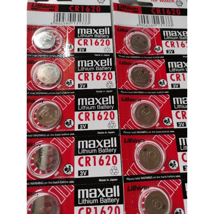 Original Maxell CR1620 battery / cr1620 / 1620 3V Lithium Coin Cell ...