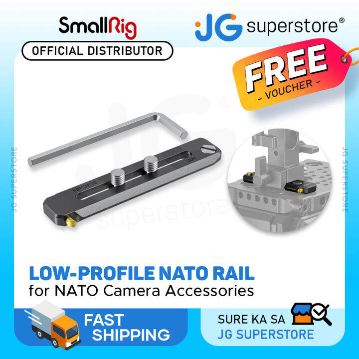 SmallRig 90mm Universal Low-Profile NATO Rail with Hex Spanner, Slide ...