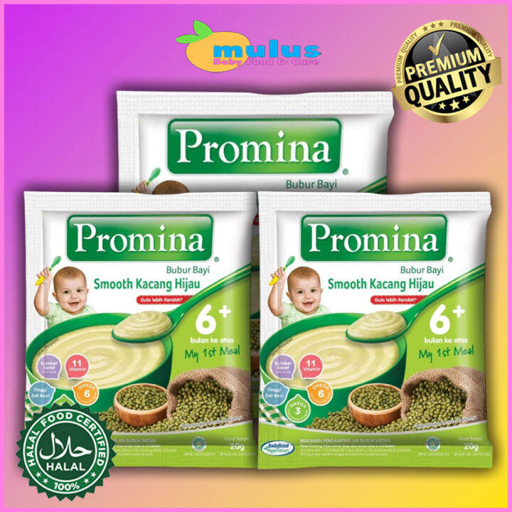 PROMINA Bubur Bayi Sachet 20Gr Kacang Hijau x4Pcs | Lazada Indonesia