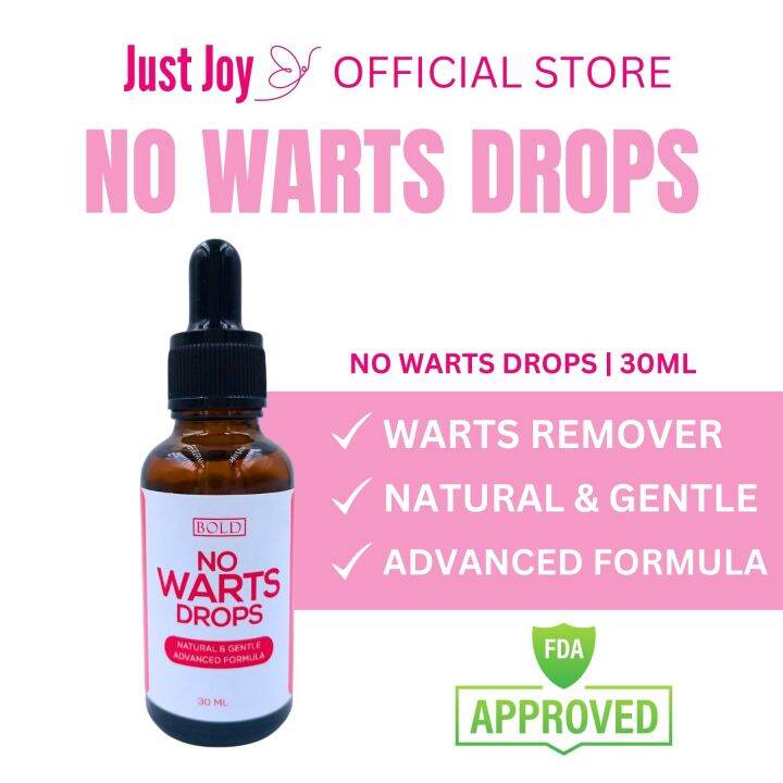 JUST JOY NO WARTS DROPS 30ML | WARTS REMOVER | CLEARER SKIN | Lazada PH