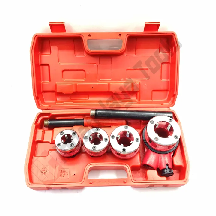 MERAH RRC Mesin Alat Snai Snei Pipa Set 1/2 - 1-1/4 Inch Manual Drat ...