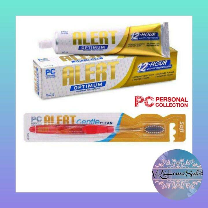 ALERT OPTIMUM TOOTHPASTE160g&ALERT GENTLE CLEANTOOTHBRUSH -RED Personal ...