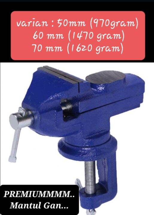 Alat Penjepit Table 50mm 60mm 70mm BIRU Serbaguna Meja Catok Klem Vice ...