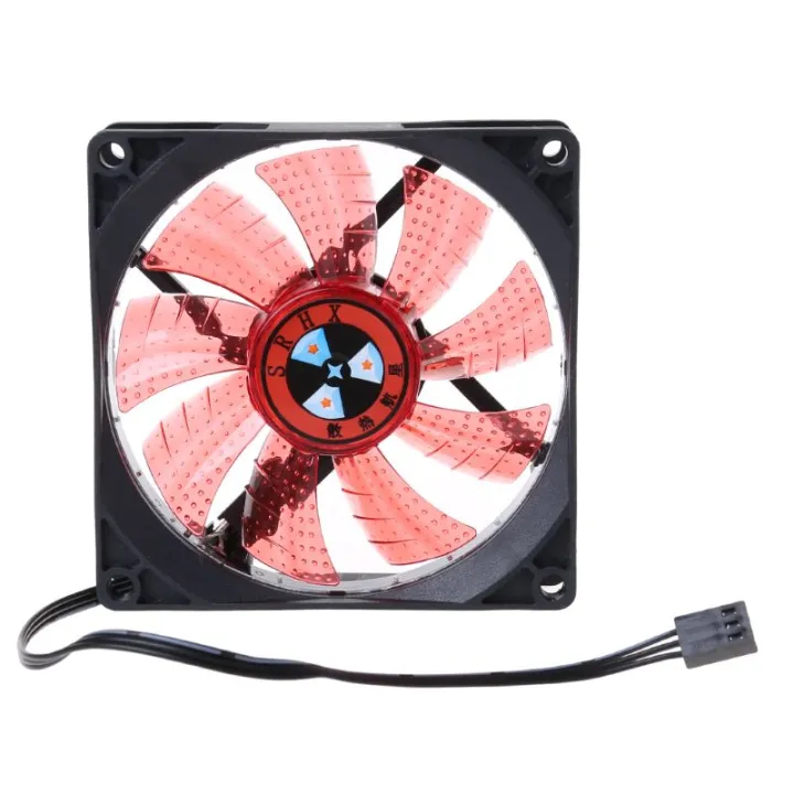 LED Light 3 pin 90mm PC Desktop Computer Case Cooling Cooler Fan Low ...