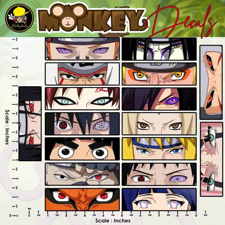 Naruto Shippuden Eye Catcher Part 1 Laminated Vinyl Waterproof Sticker ...