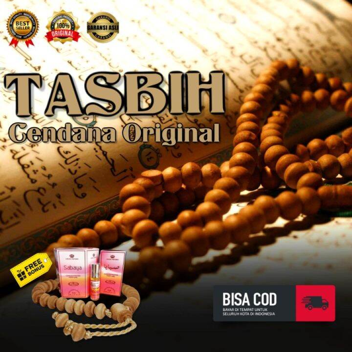 Tasbih 100 Kayu Cendana Asli Original Free Gelang dan Parfum Sabaya | Lazada Indonesia