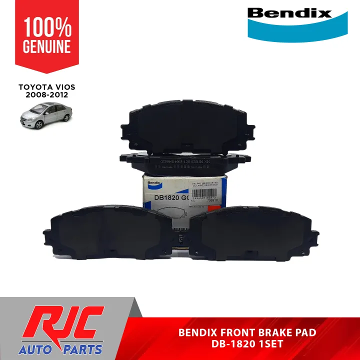 Bendix DB-1820GCT Front Brake Pad for Toyota Vios , Yaris 2008-2012 1Set | Lazada PH