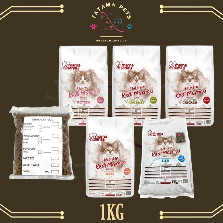Repack Mama Sanati Cat Dry Food 1KG - Kitten Food / Budget Cat Food ...