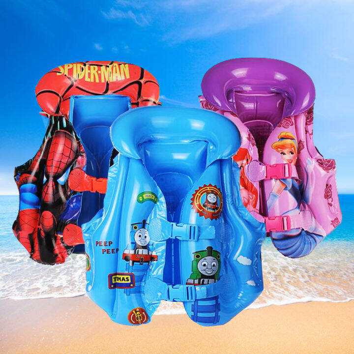 Children's life jacket Cartoon inflatable swimming suit children's ...
