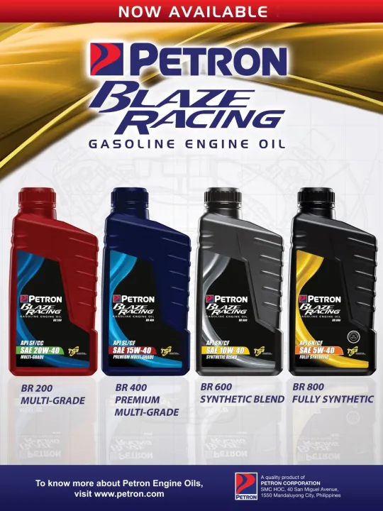 Petron Blaze Racing BR450 Premium Multgrade Gasoline Engine Oil SAE 20W ...