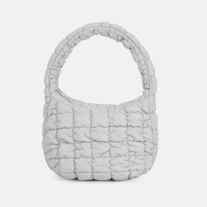 COS Ms. Quilted Shoulder Mini Cloud Bag Light Gray 2023 Spring/Summer ...