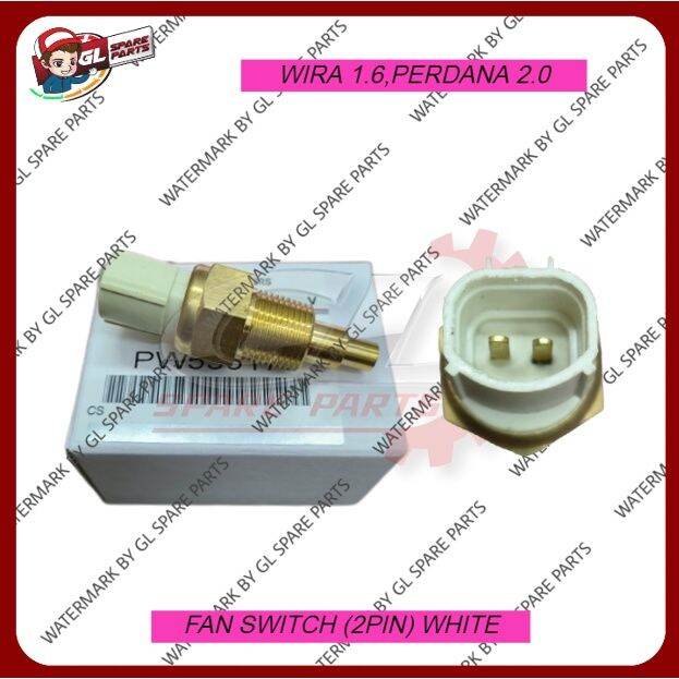 TEMPERATURE SWITCH THERMO FAN SWITCH (2PIN) WHITE PROTON WIRA 1.6 ...