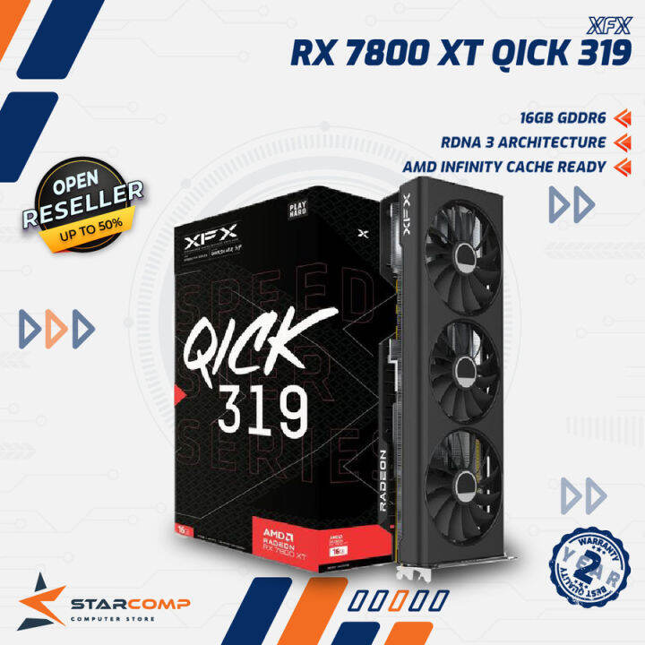XFX Radeon RX 7800 XT 16GB GDDR6 SPEEDSTER QICK 319 VGA RX6700XT ...