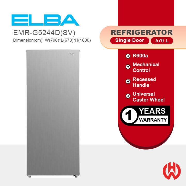 ELBA 570L FRIDGE EUF-K5744FF(SV) SINGLE DOOR UPRIGHT FREEZER ...