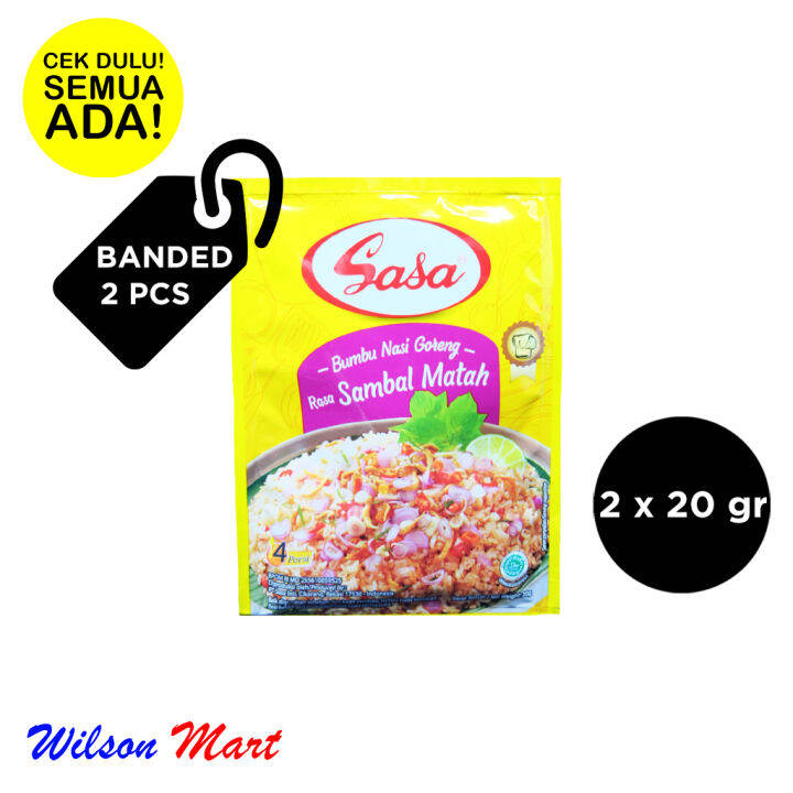 SASA LARASA BUMBU NASI GORENG RASA SAMBAL MATAH 20 GRAM BANDED 2 PCS ...