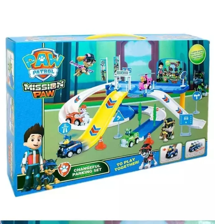 perfect shop PAW PATROL ELEVATOR PARKING RACETRACK WITH 2 PIECES CAR ...